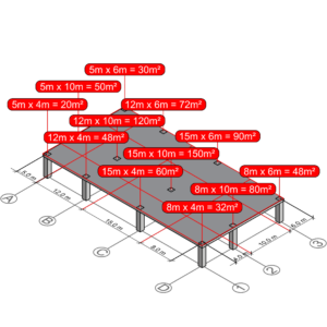 Tributary Areas of Columns and how to Best Calculate them - Tribby3d