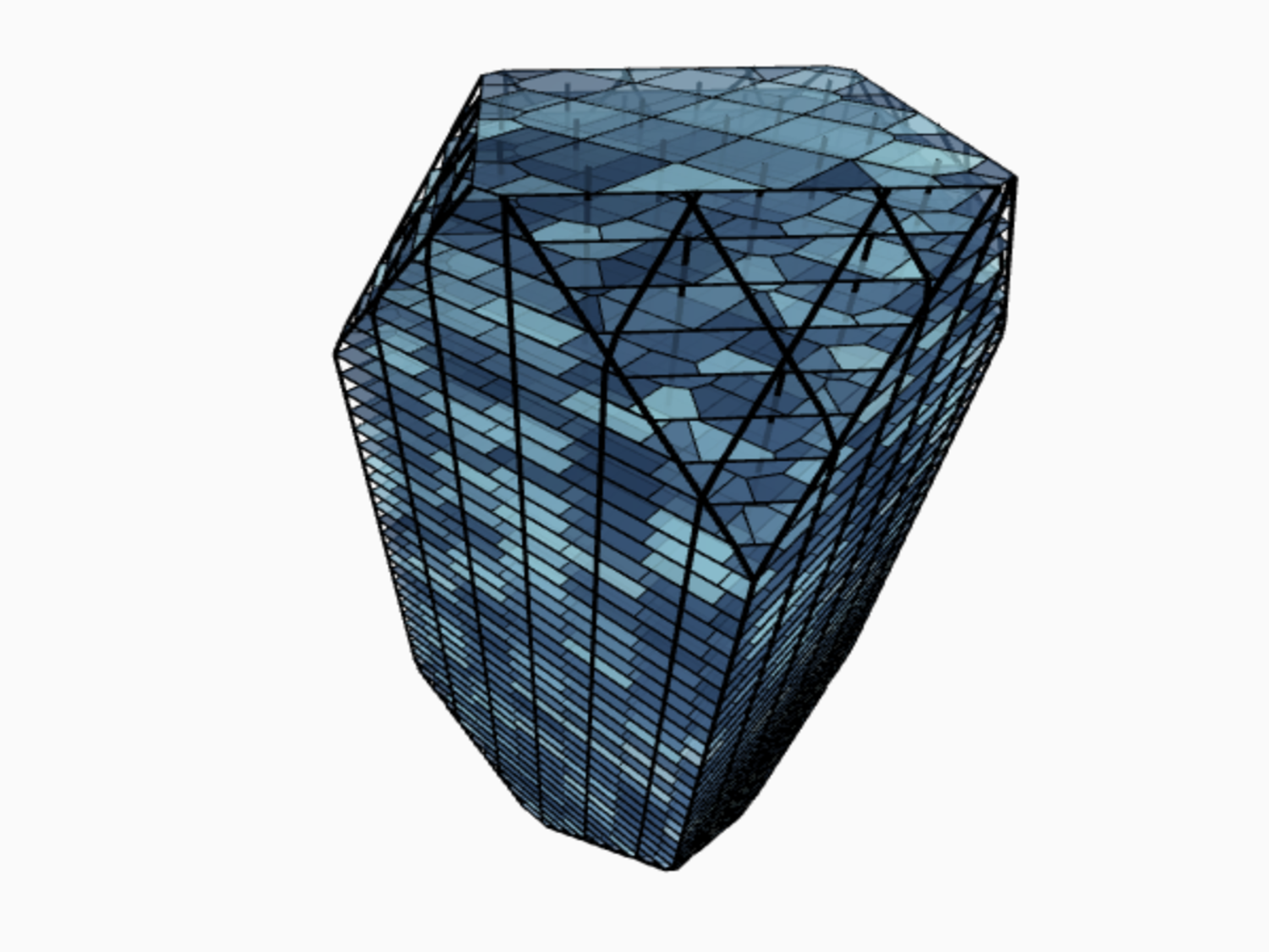 Tributary areas and column load takedown of a diamond shaped building 💎 ...