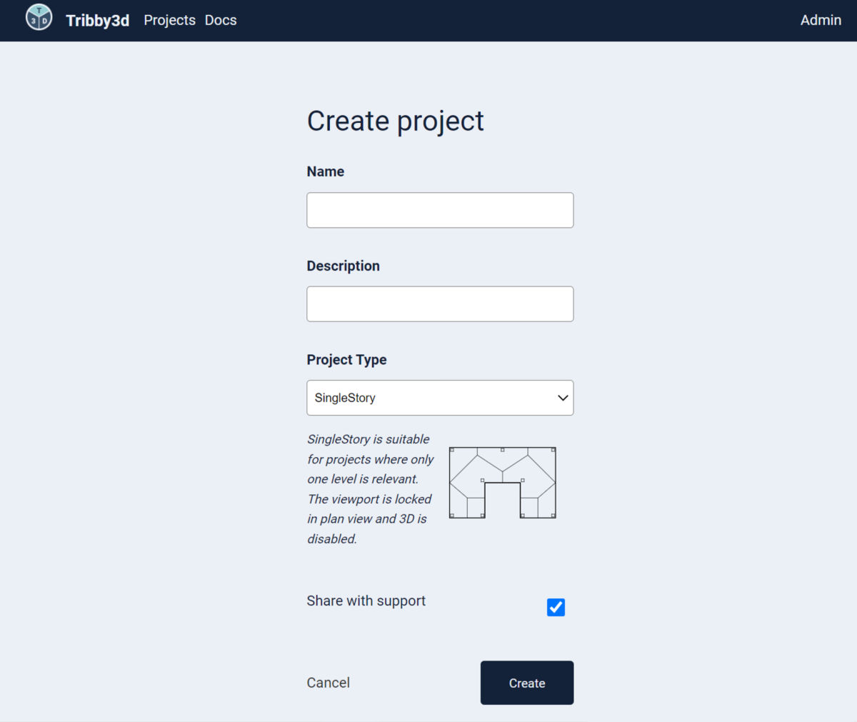 Create a New Project - Tribby3d